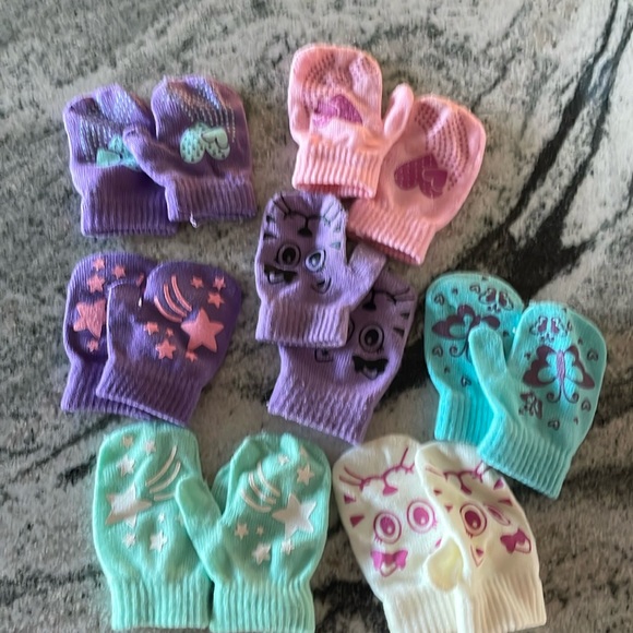 Accessories | 33 7 Pairs Of Adorable Girls Pastel Mittens | Poshmark